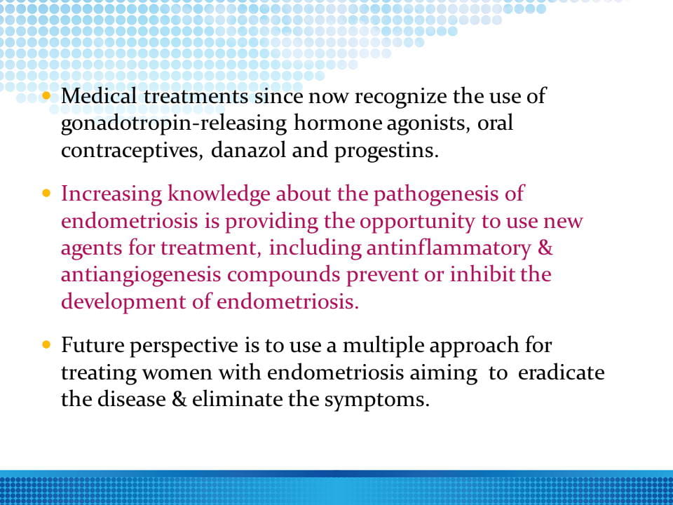 Medical Management Of Endometriosis